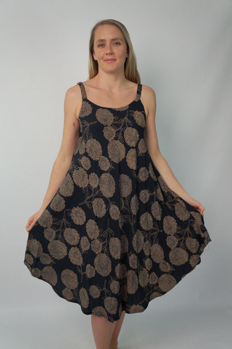 Mid Length Montego Dress Marigold Print – Boho Fashion